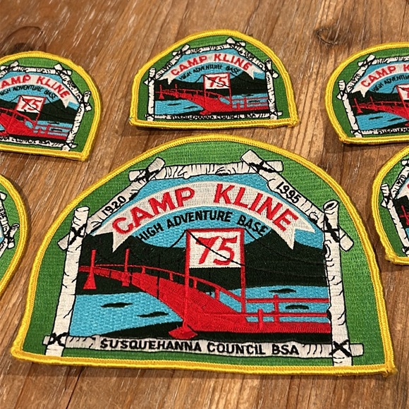 Accessories | Vintage Boy Scouts Camp Kline Adventure Base Patches ...